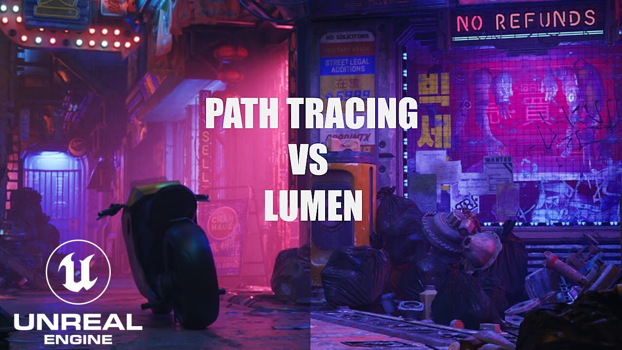 ArtStation - Unreal Engine 5.1 Path tracing vs Lumen