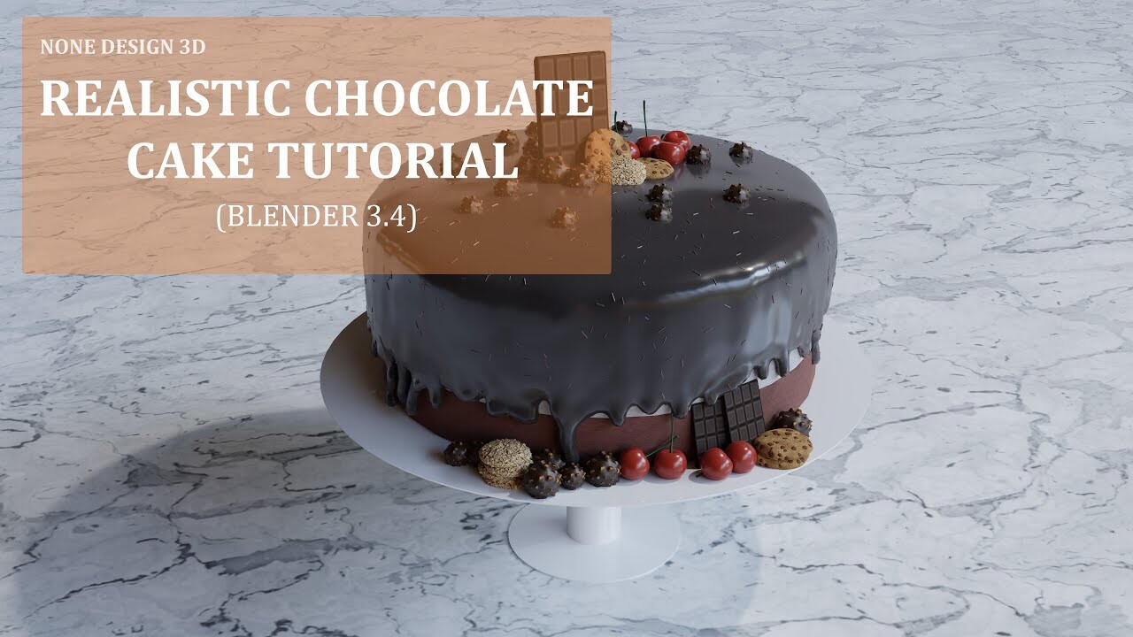 ArtStation - CHOCOLATE CAKE - Realistic 3D Recipe