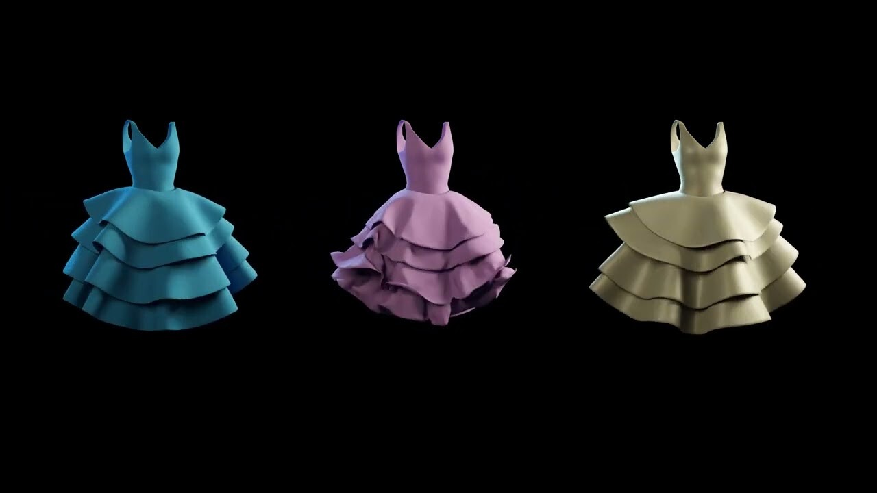 ArtStation - Fabric Dress Simulation