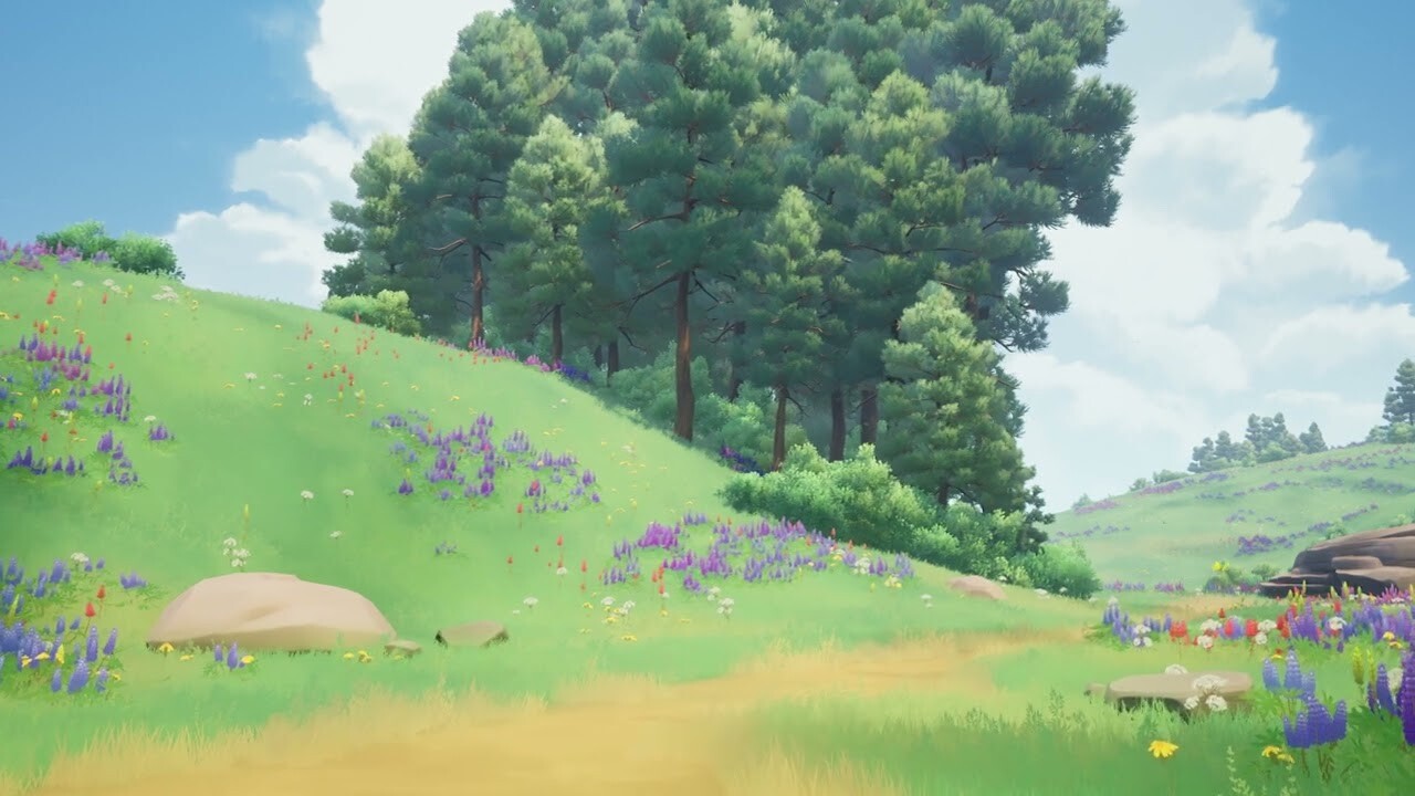 ArtStation - Stylized Mountain Meadow