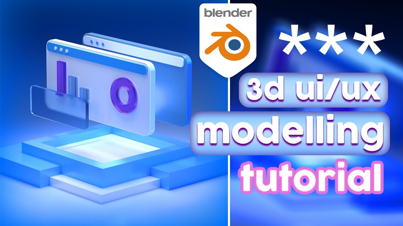ArtStation - 3d design ui icon [blender tutorial]
