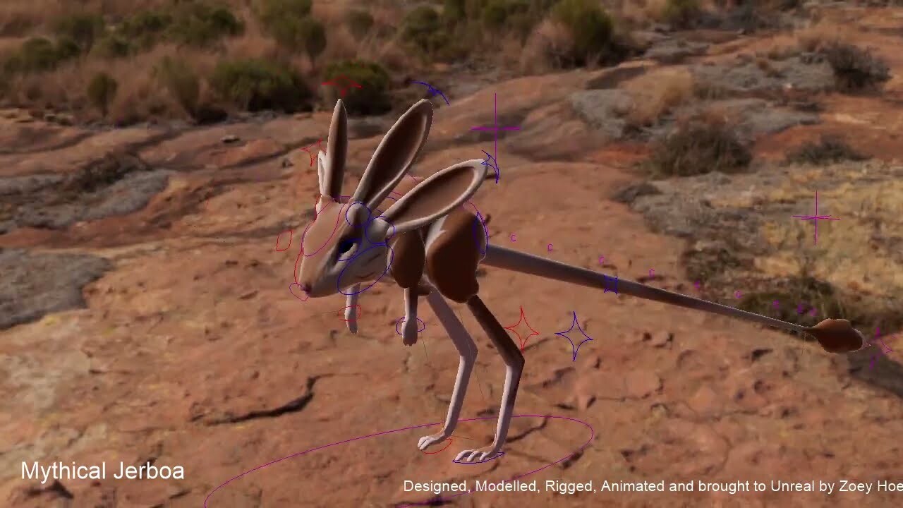 ArtStation - Mythical Jerboa: Jib | 2 Week Rigging Project