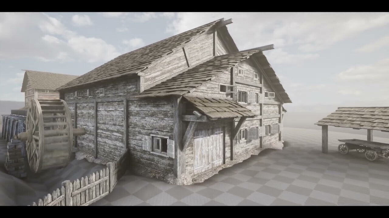 ArtStation - Modular Water Mill