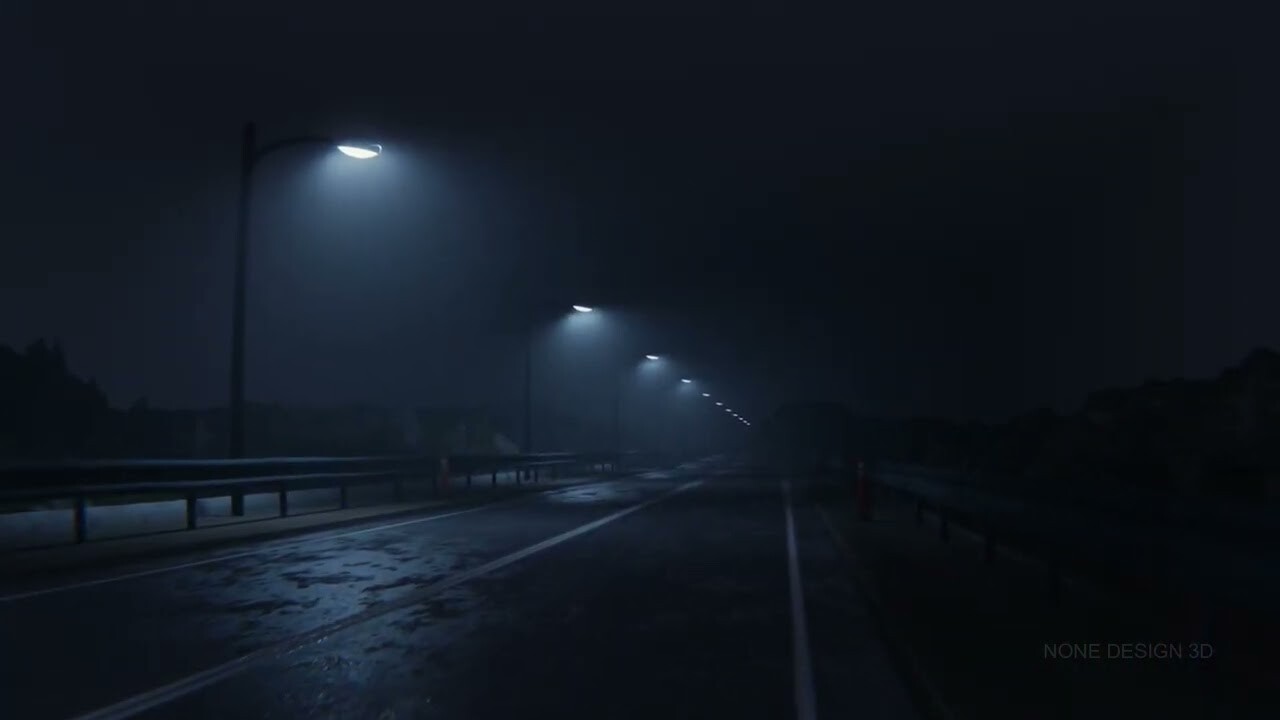 ArtStation - Liminal Space NIGHT ROAD Animation