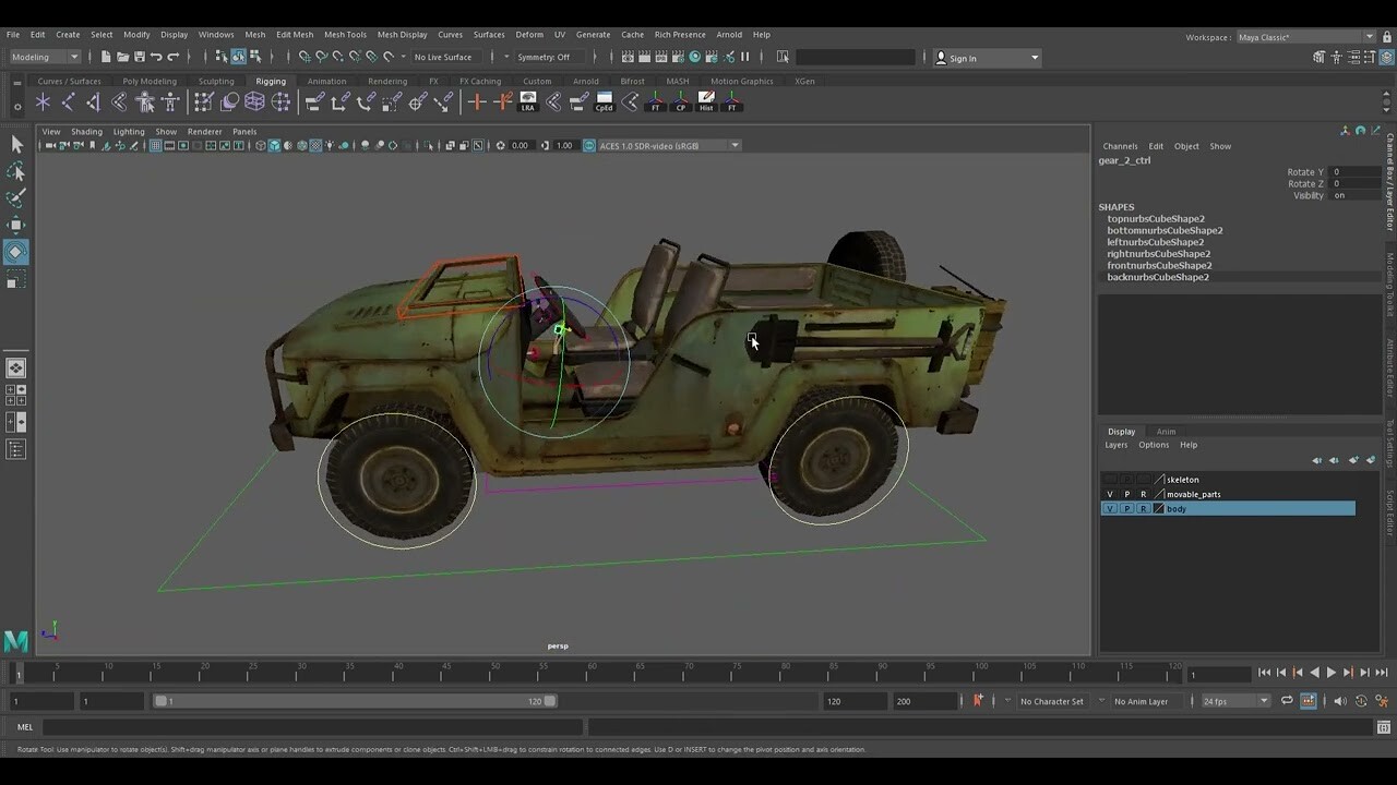 ArtStation - Zaaz Rig (vehicle rig) Demo Reel Maya