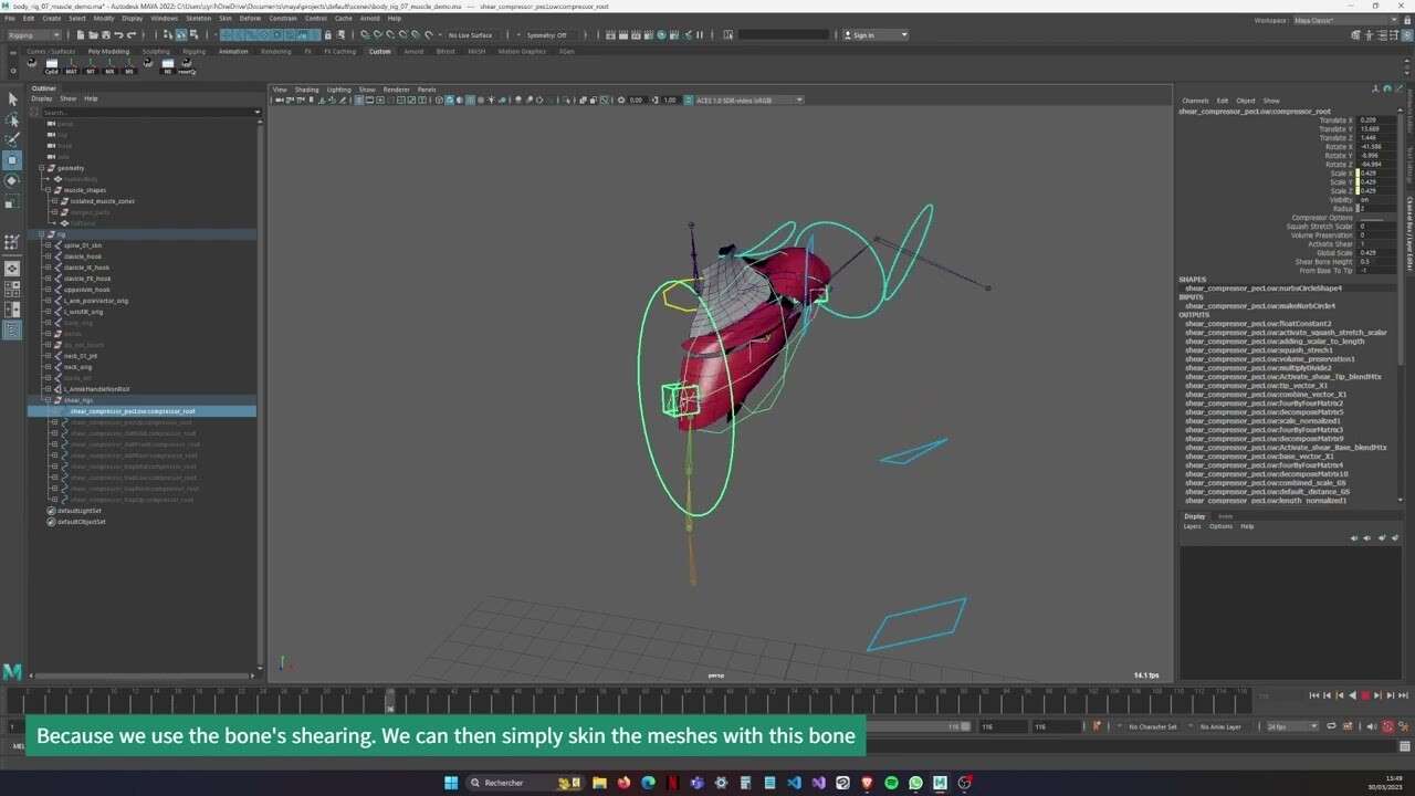 ArtStation - Shear transform concept - Shoulder Rig - muscle imitation