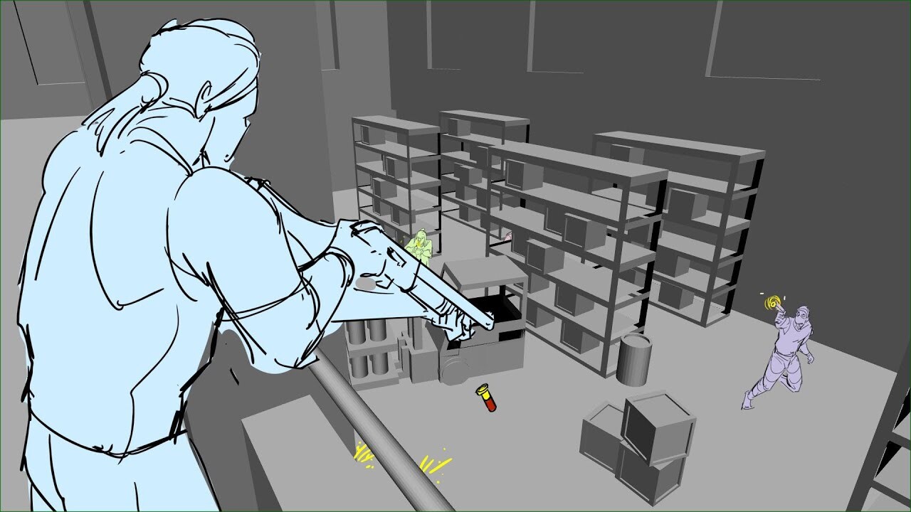 ArtStation - Animatic - Shootout and Knife Action