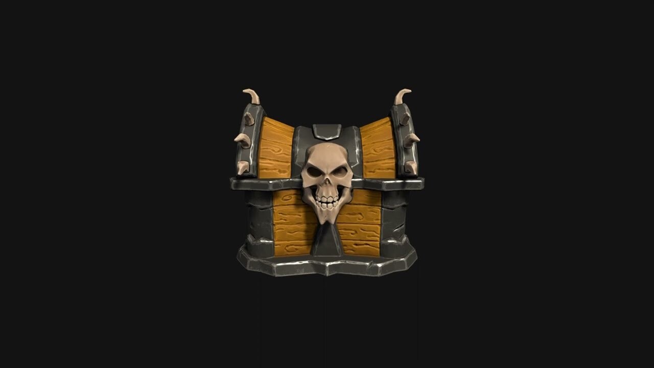 ArtStation - Stylized Skull Chest