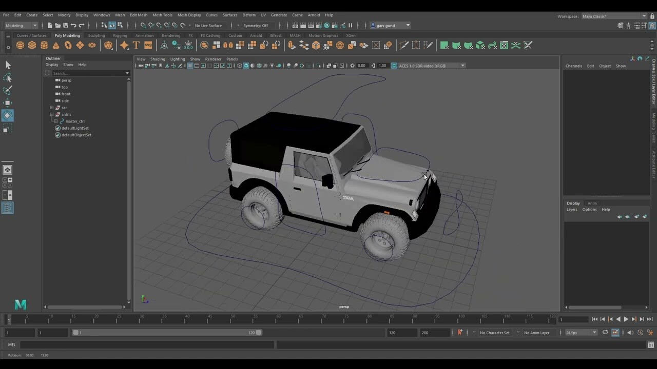 ArtStation - Car Rigging in Maya
