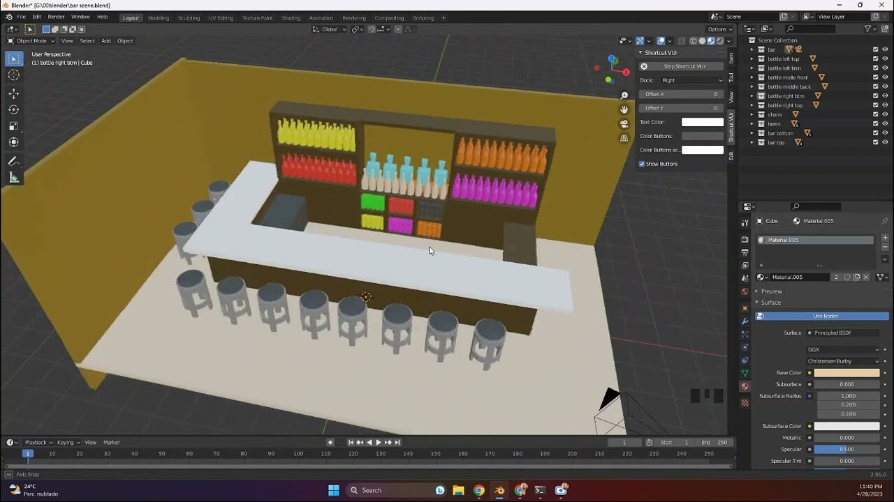 ArtStation - low poly bar