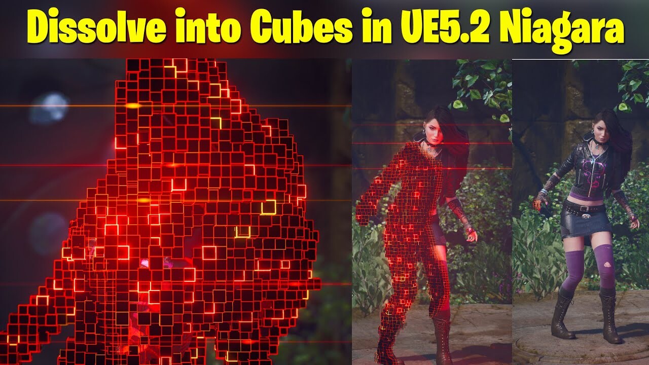 ArtStation - Dissolve into Cubes in UE5.2 Niagara | Download Files