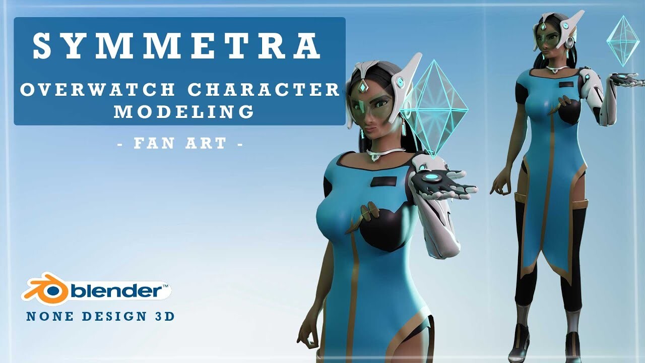 ArtStation - Overwatch Symmetra Blender Character Modeling - Fan Art
