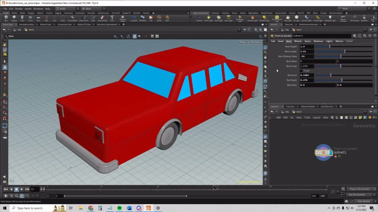 ArtStation - Houdini Toon Car Generator