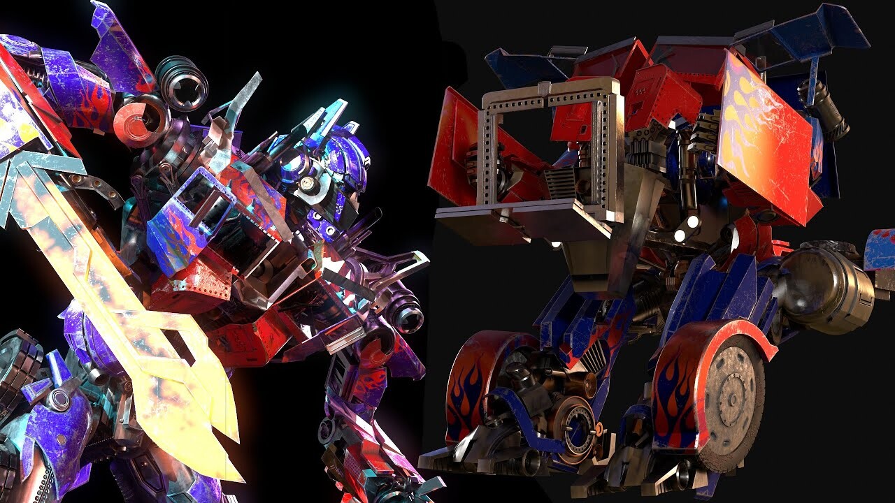 ArtStation - Optimus prime Transformation 3d animation