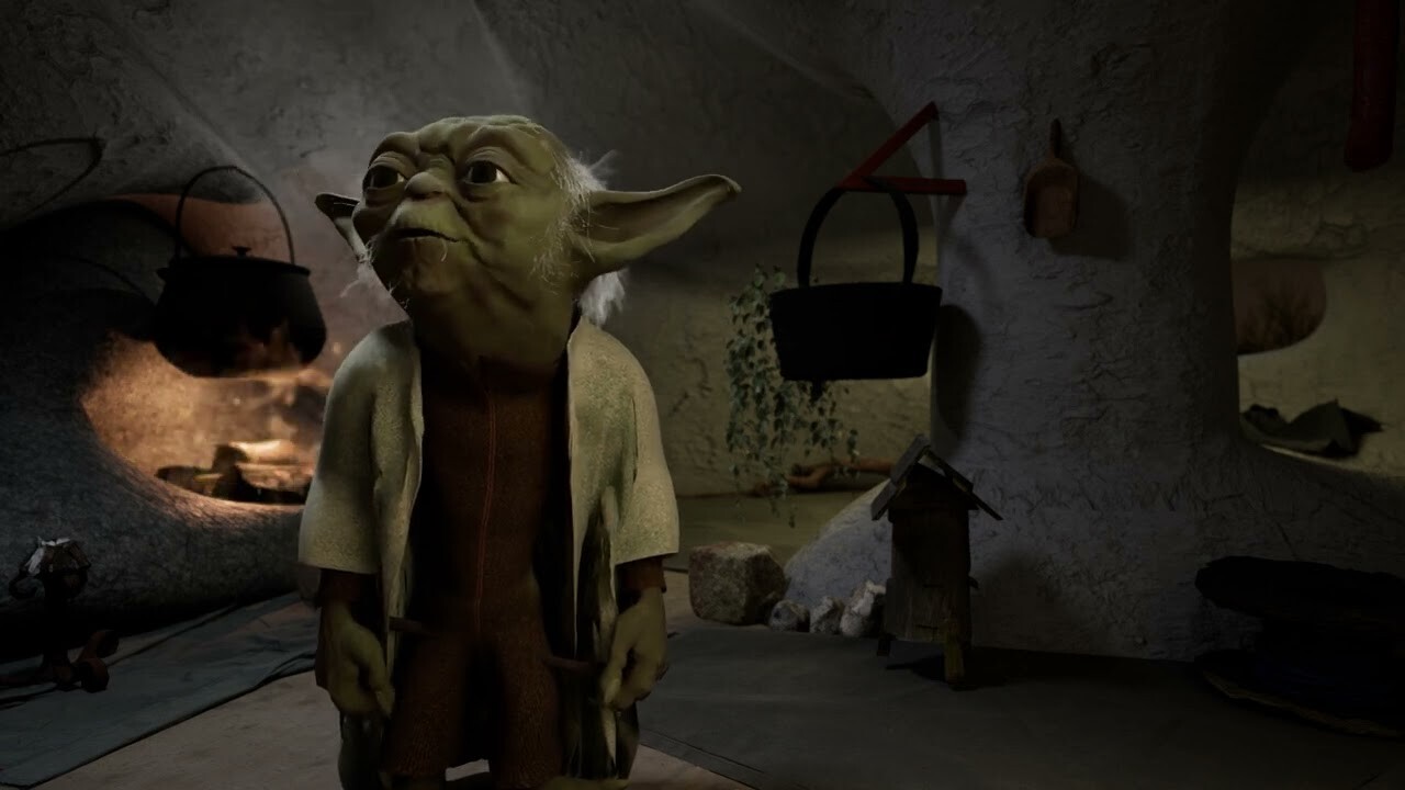 ArtStation - 30 Second Take/Test Live Yoda Puppet