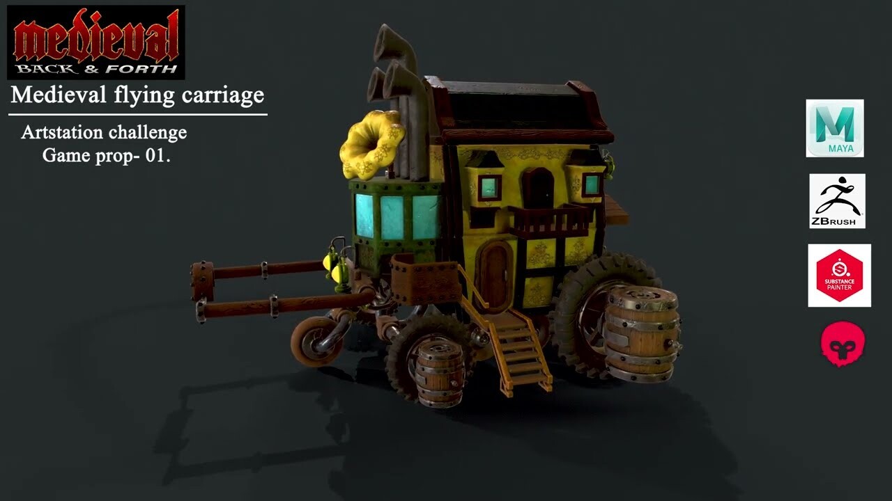 ArtStation - Medieval flying carriage (ArtStation challenge - Medieval ...