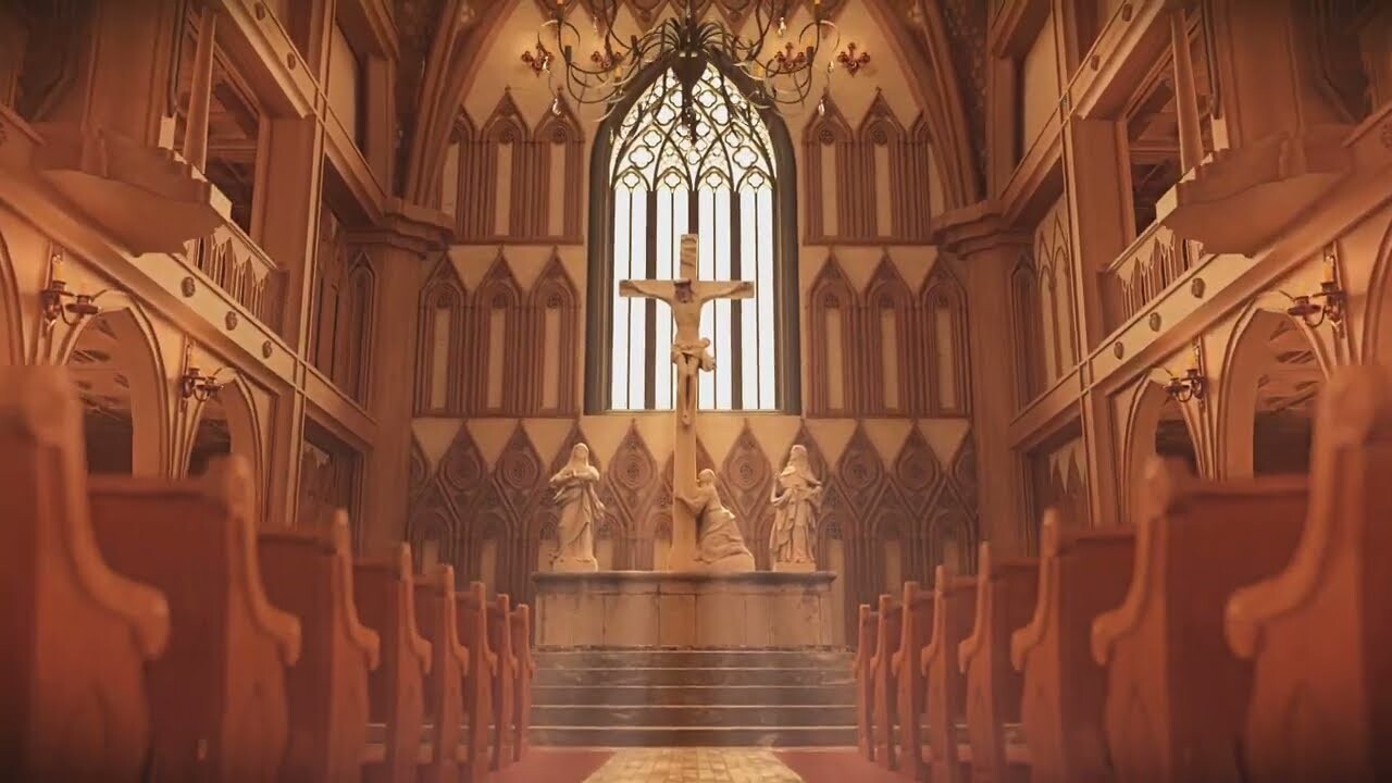 ArtStation - 3D Modelling of Church's Interior and Exterior