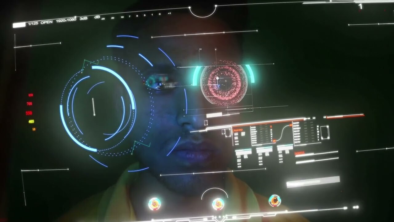 ArtStation - 3d Compositing | Motion Graphics | Face hud animation