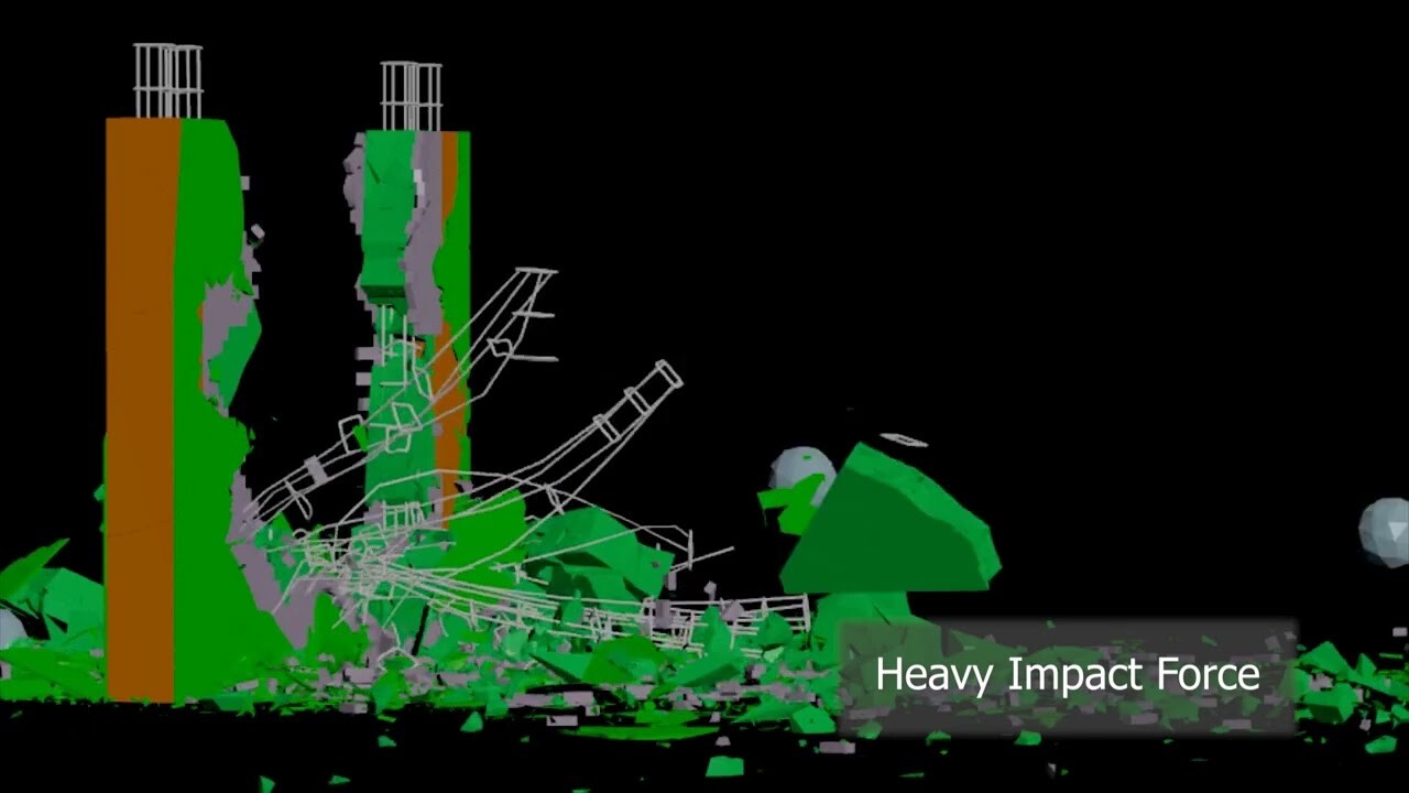 ArtStation - Multi Layer Wall Collapse: Rigid Body Dynamic Multiple ...