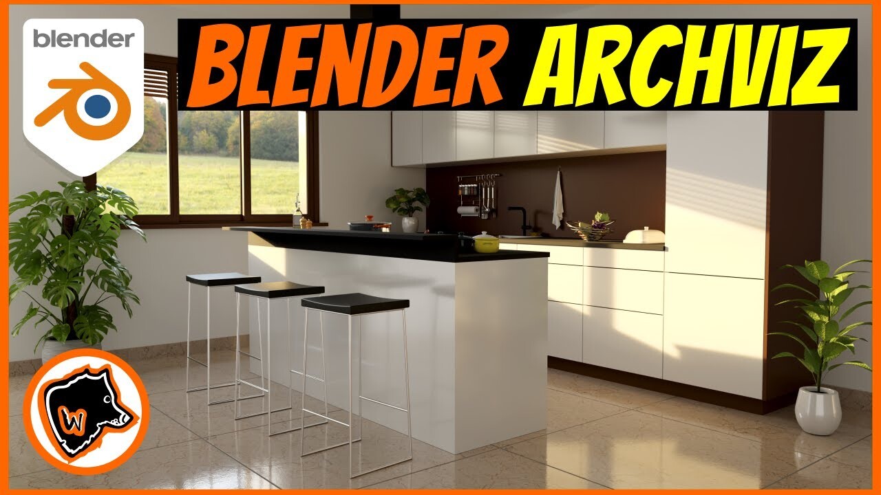 ArtStation - KITCHEN in BLENDER with ARCHIPACK PRO