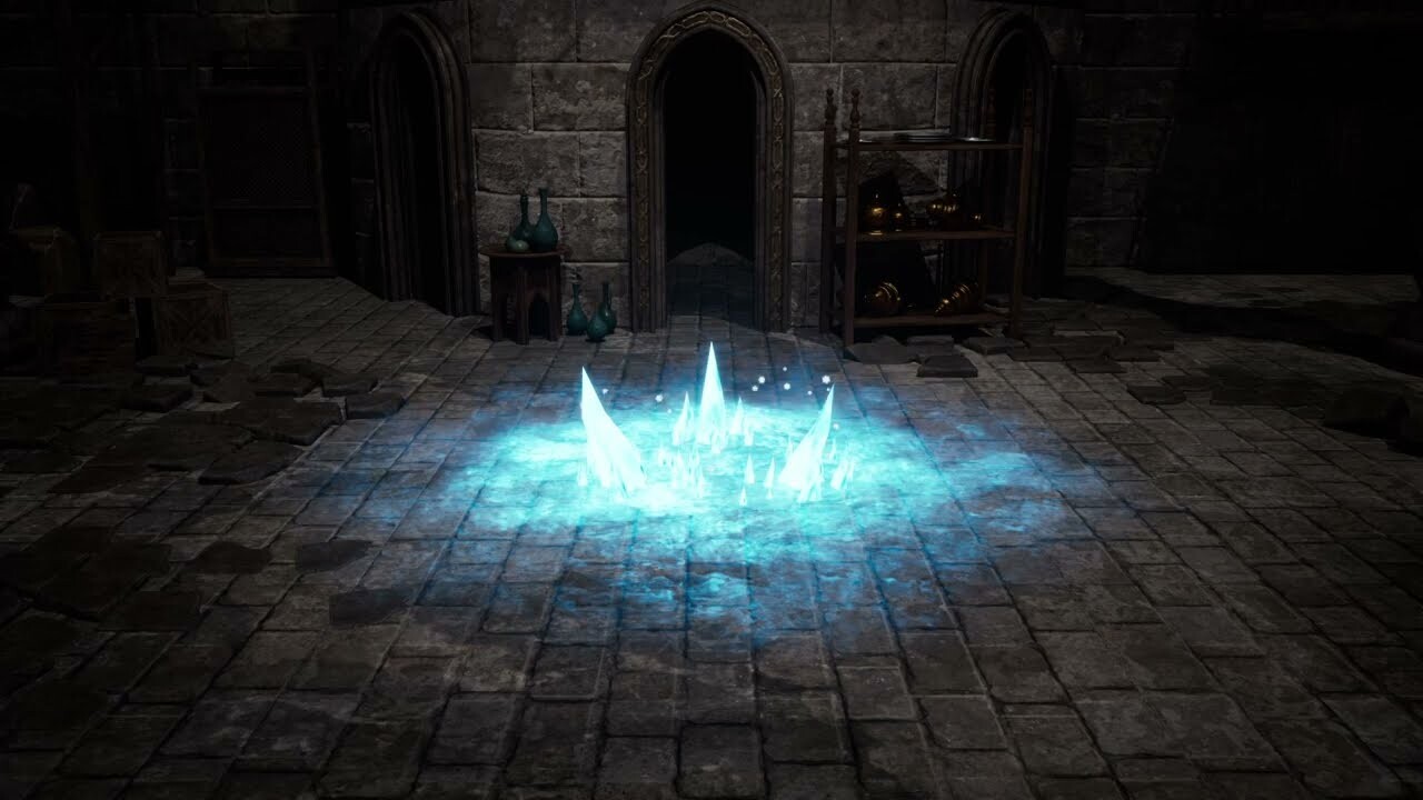 ArtStation - UE 5.2 VFX - Ice Spikes