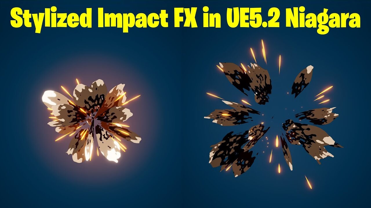 ArtStation - UE5 | Stylized Impact FX in Unreal Engine 5.2 Niagara Tutorial | Download Files
