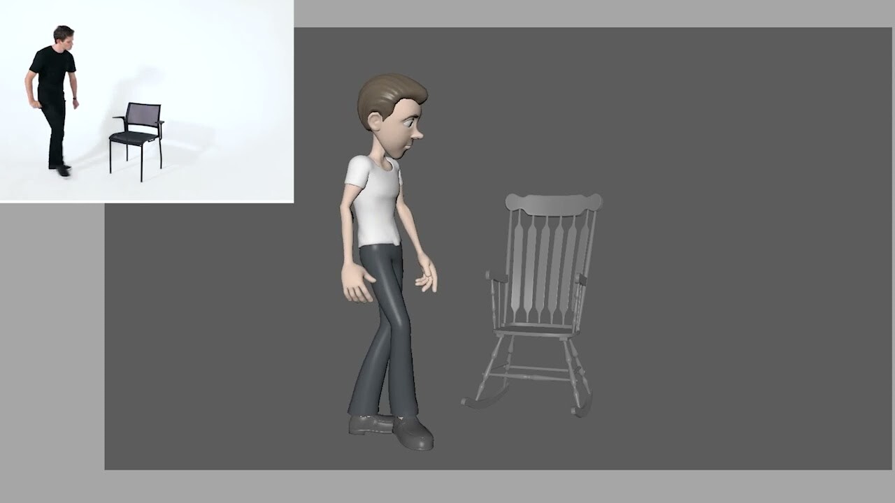 ArtStation - 3D Animation sitting on chair