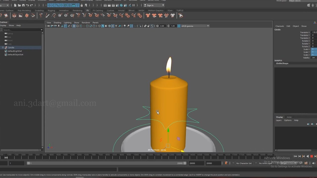 ArtStation - Candle Dynamic Rig Maya