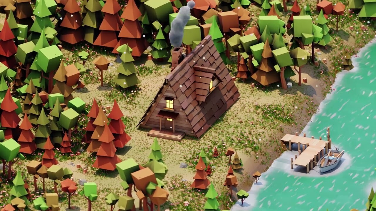 ArtStation - Build a log cabin in the fall, it won't be cold in the winter