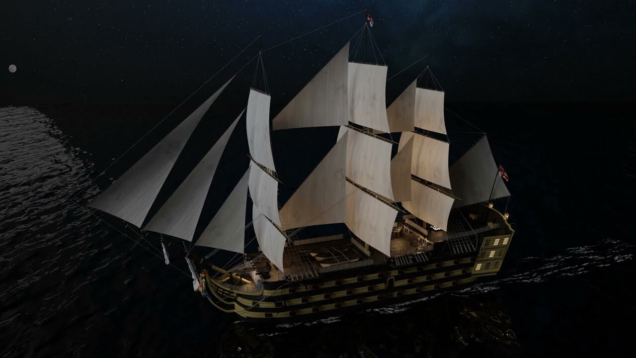 ArtStation - HMS Victory loop animation