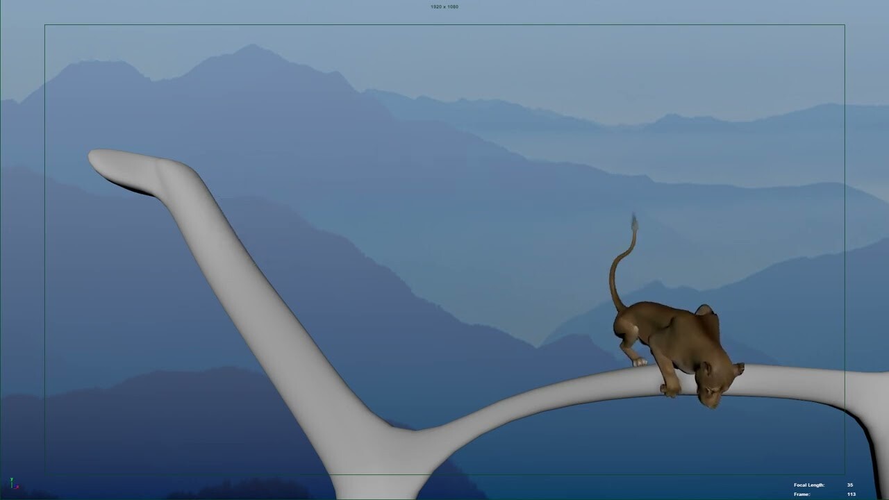 ArtStation - Lion Tree Jump 3d Animation Playblast