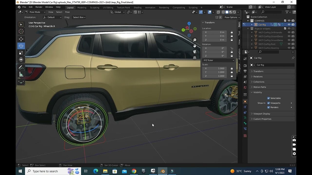 ArtStation - 3d Car Rigging Blender