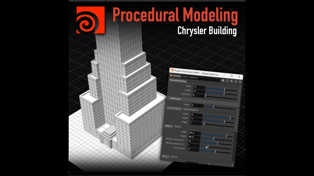 ArtStation - Houdini Procedural Model - Chrysler Building