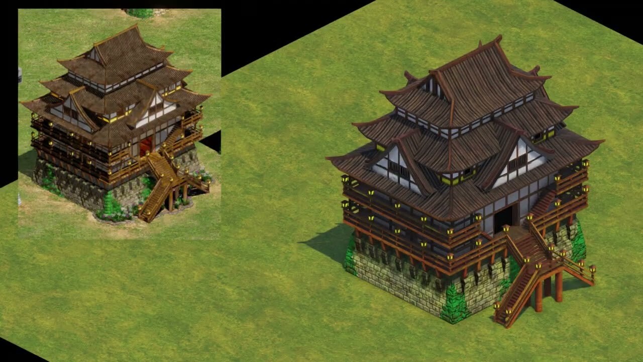 ArtStation - age of empires 2 asian castle
