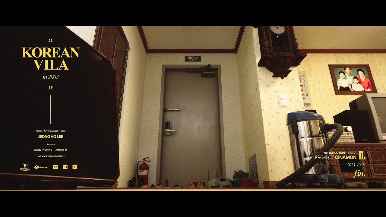 ArtStation - [RYU PRODUCTION] Korean Villa Interior in 2003