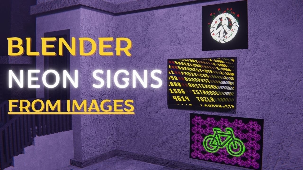ArtStation - Blender Real Image To Neon Sign Tutorial / Blender 3.6