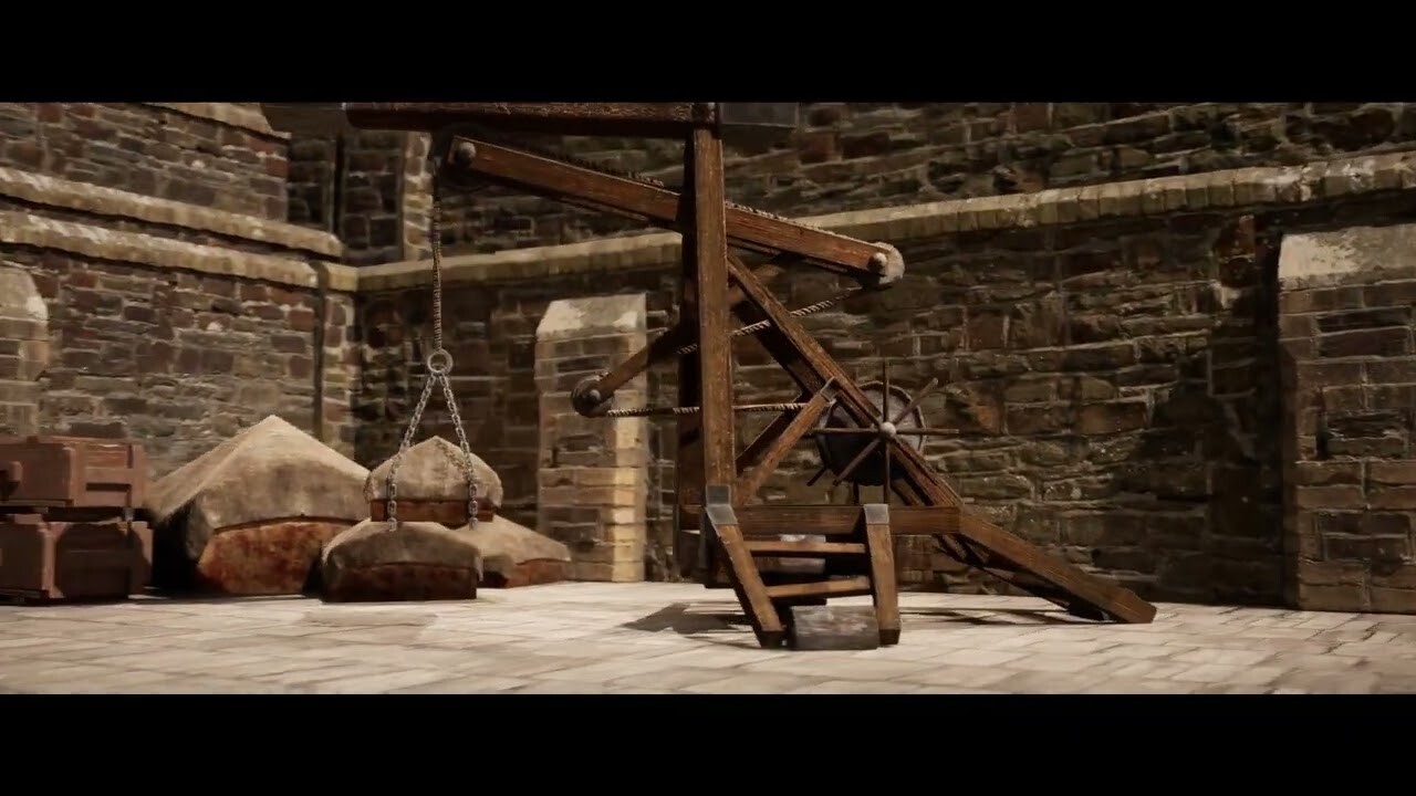 ArtStation - 중세풍 도르래(Medieval pulley)