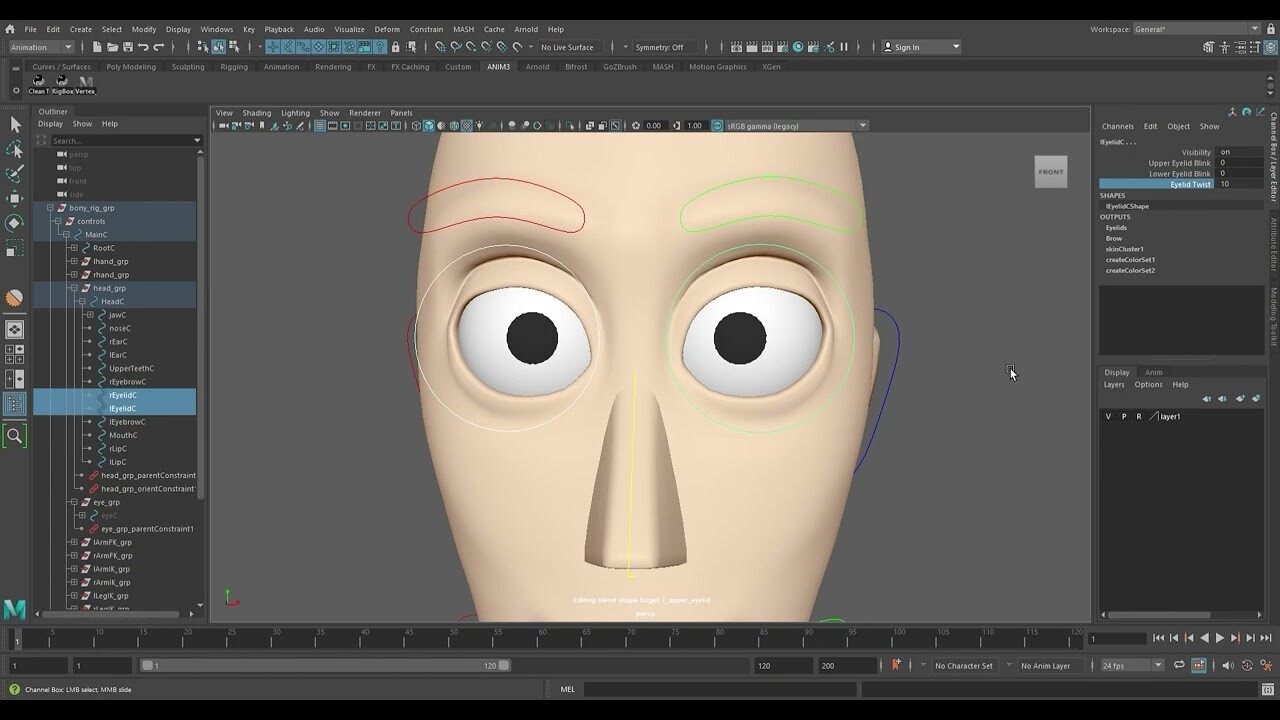 ArtStation - Animation Face Rigging Exercise