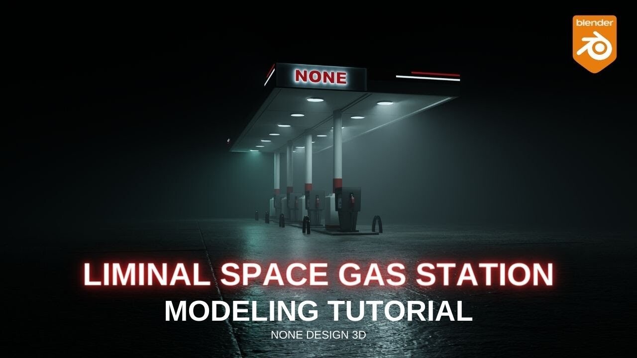 ArtStation - Blender Gas Station Night Scene Full Free Tutorial ...