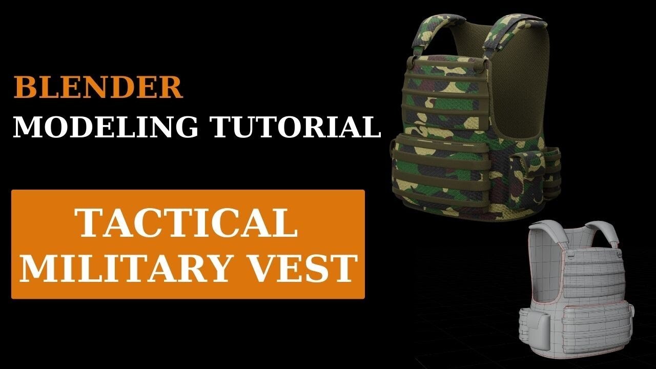 ArtStation - Tactical Military Vest Free Blender Tutorial / Blender 3.6