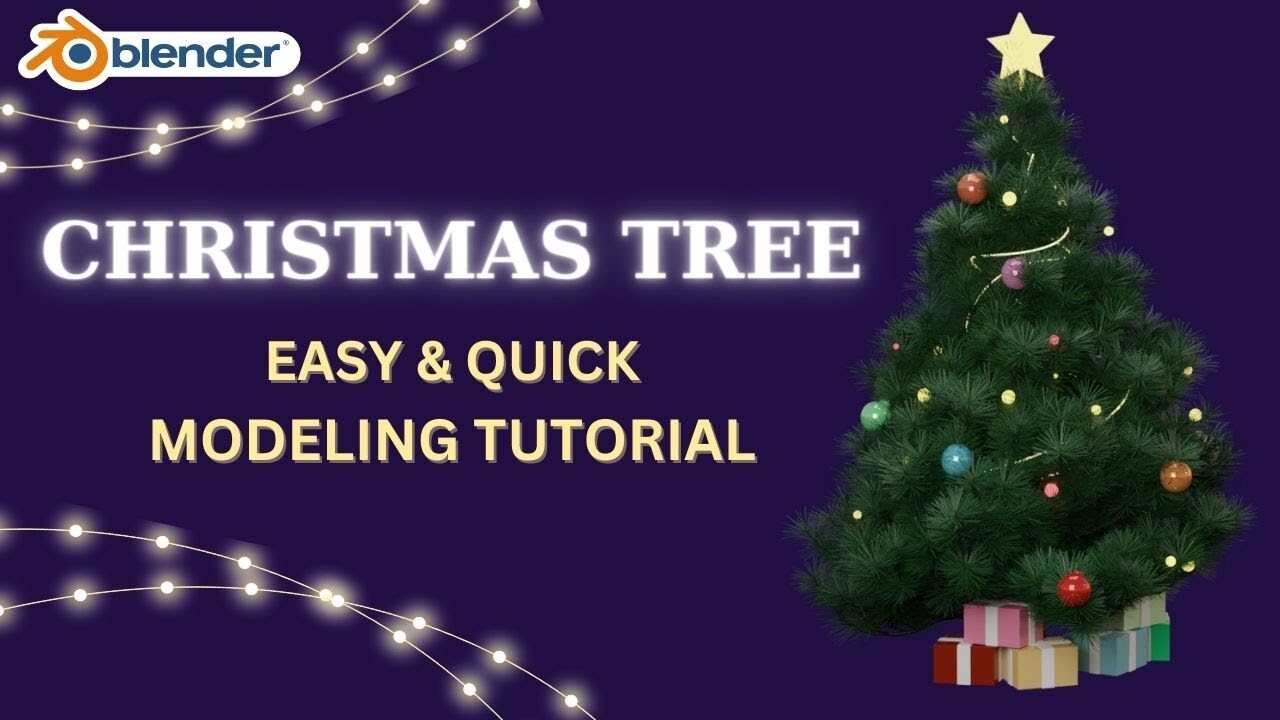 None Design 3D - Christmas Tree Free Blender Modeling Tutorial ...