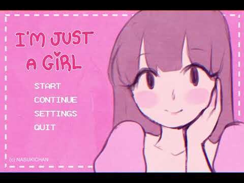 ArtStation - I'm Just a Girl - title screen [fake game]