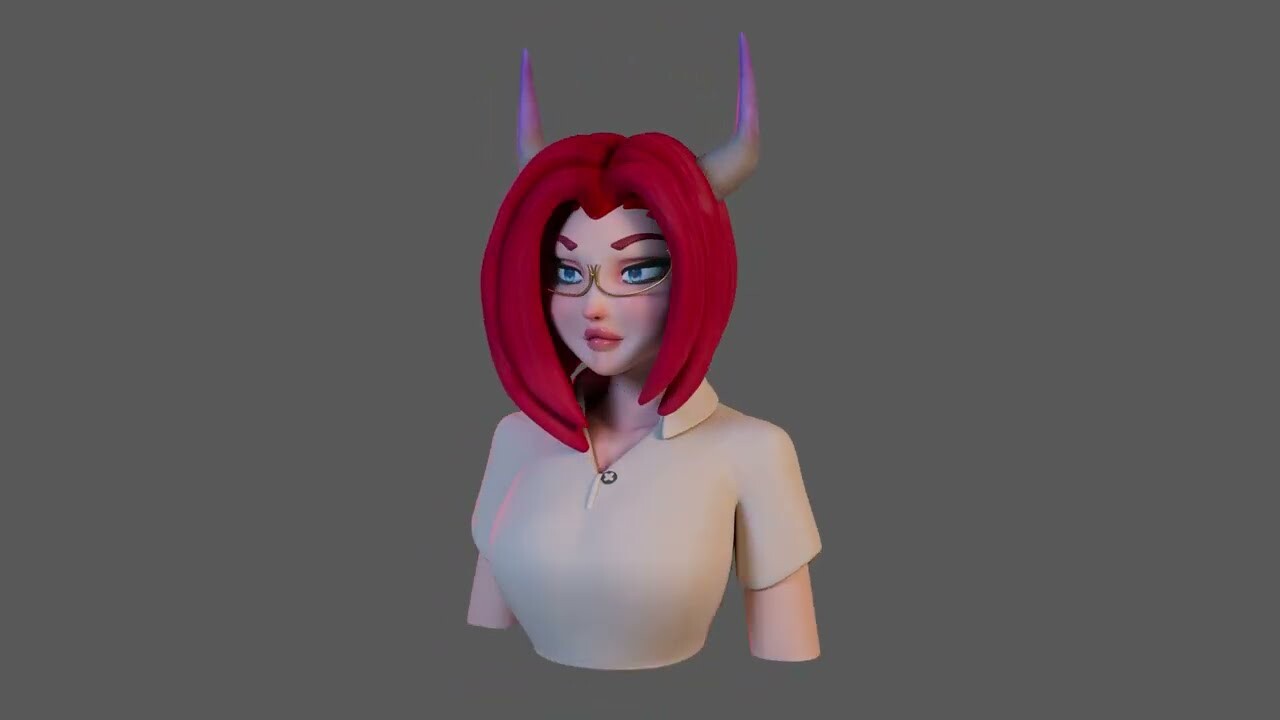 ArtStation - 3D head model turnaround