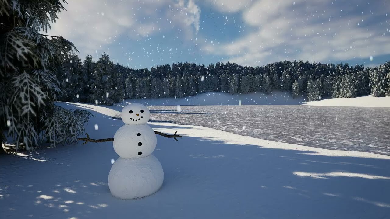 ArtStation - Snowy Snowman Scene
