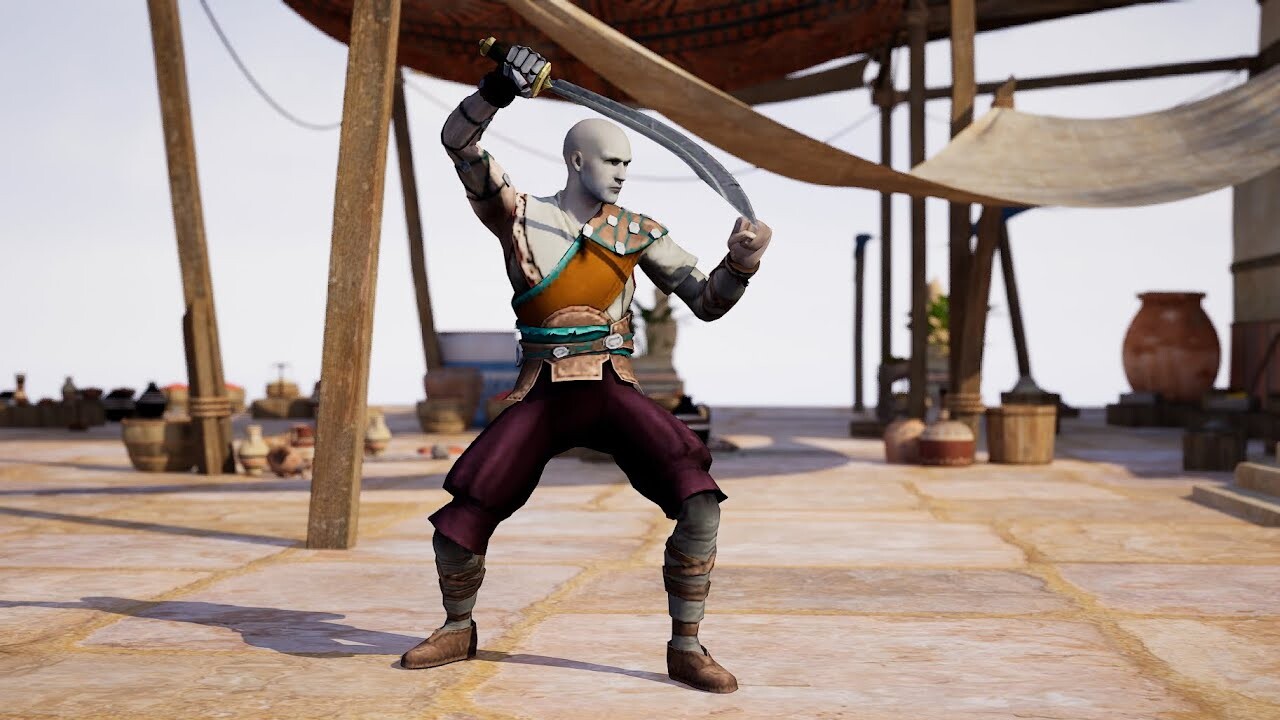 ArtStation - Sword fight animation. Cascadeur.