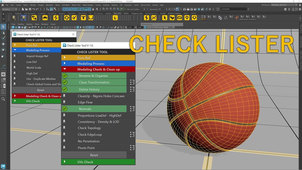ArtStation - CheckList Tool (for Maya )
