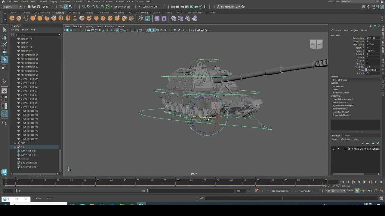 ArtStation - 3D Military Tank Rig Setup