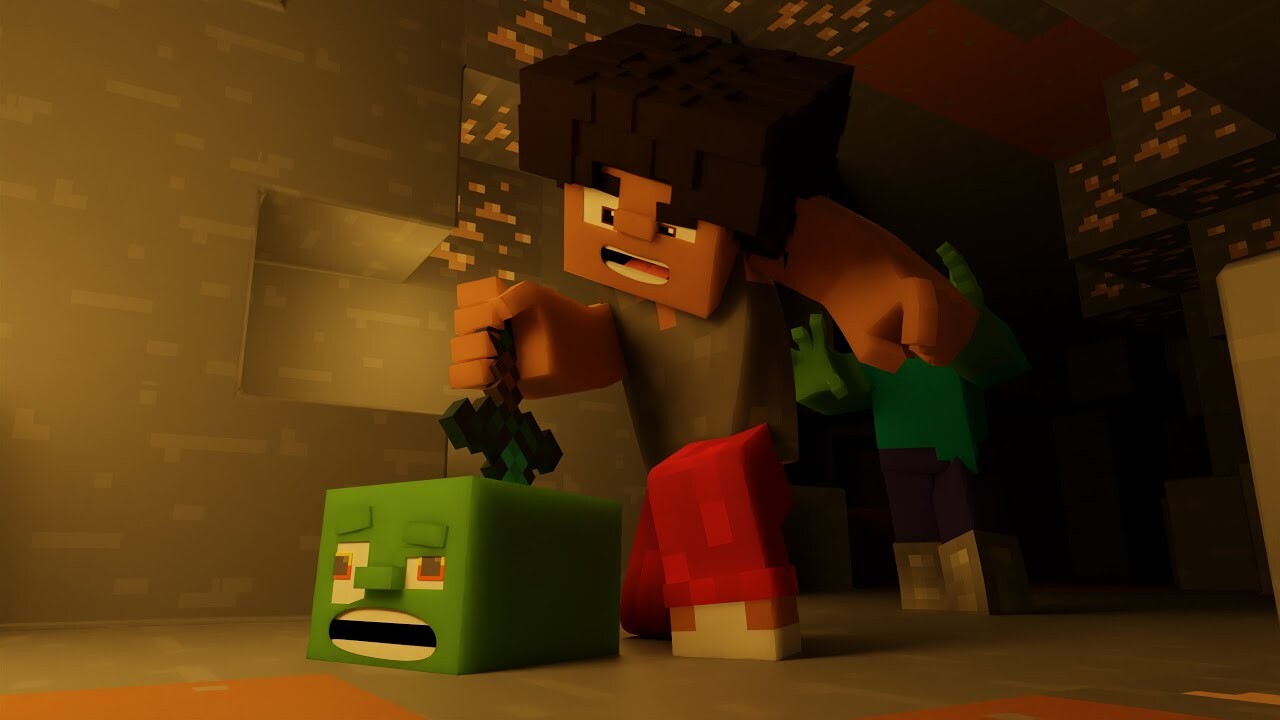 ArtStation - Minecraft Cave Exploration Animation with Blender