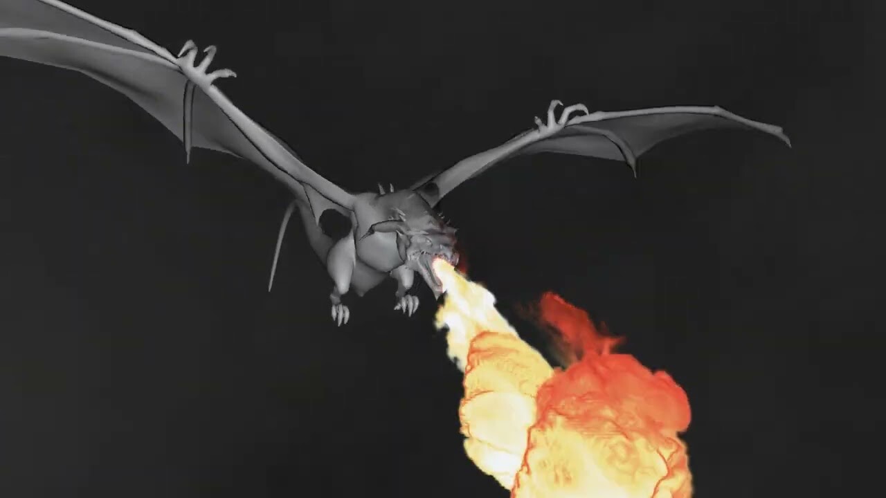 ArtStation - Dragon Breath Pyro Sim