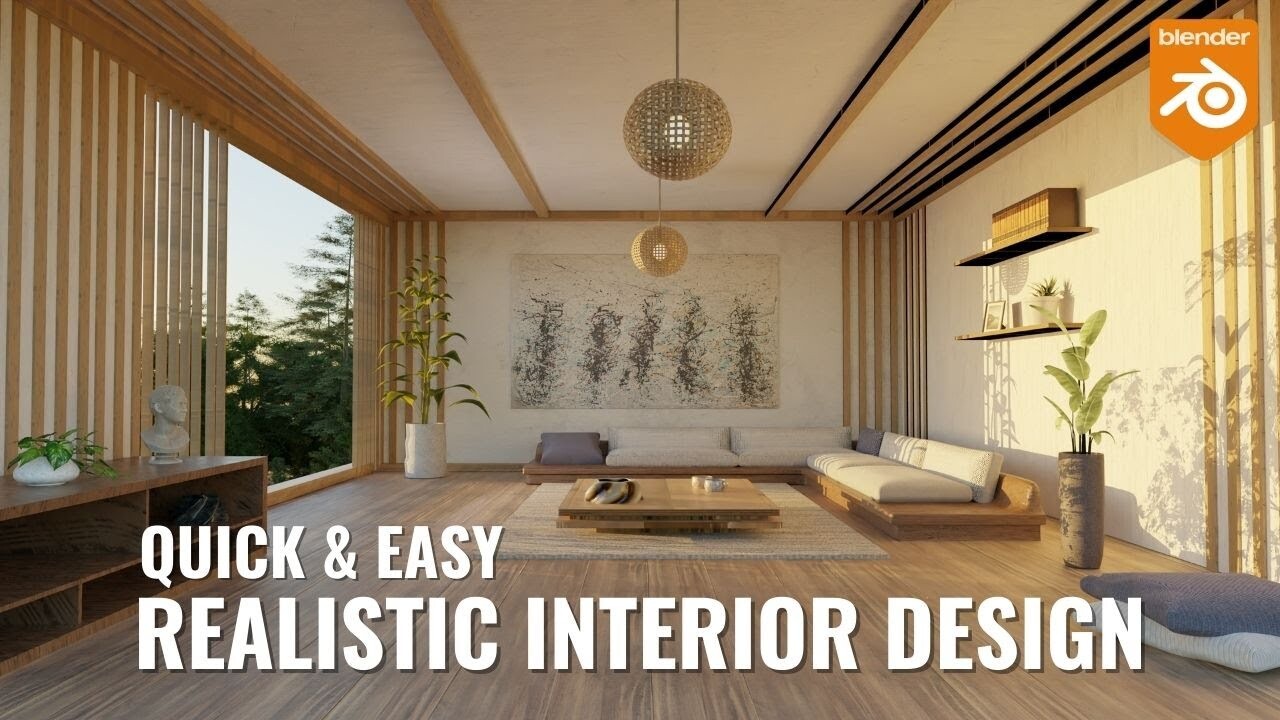 None Design 3D - How To Make Interior Design in Blender (Quick & Easy ...